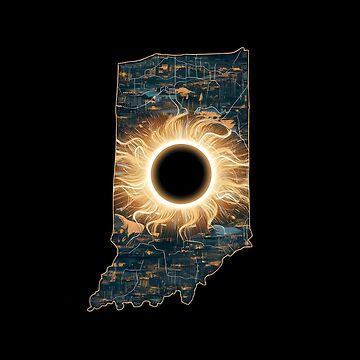 "Total Solar Eclipse Indiana 2024" Sticker for Sale by Micjr | Redbubble