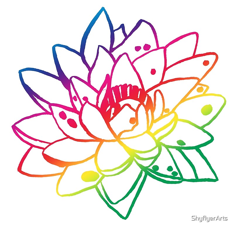 "Rainbow Lilly on white" by ShyflyerArts | Redbubble