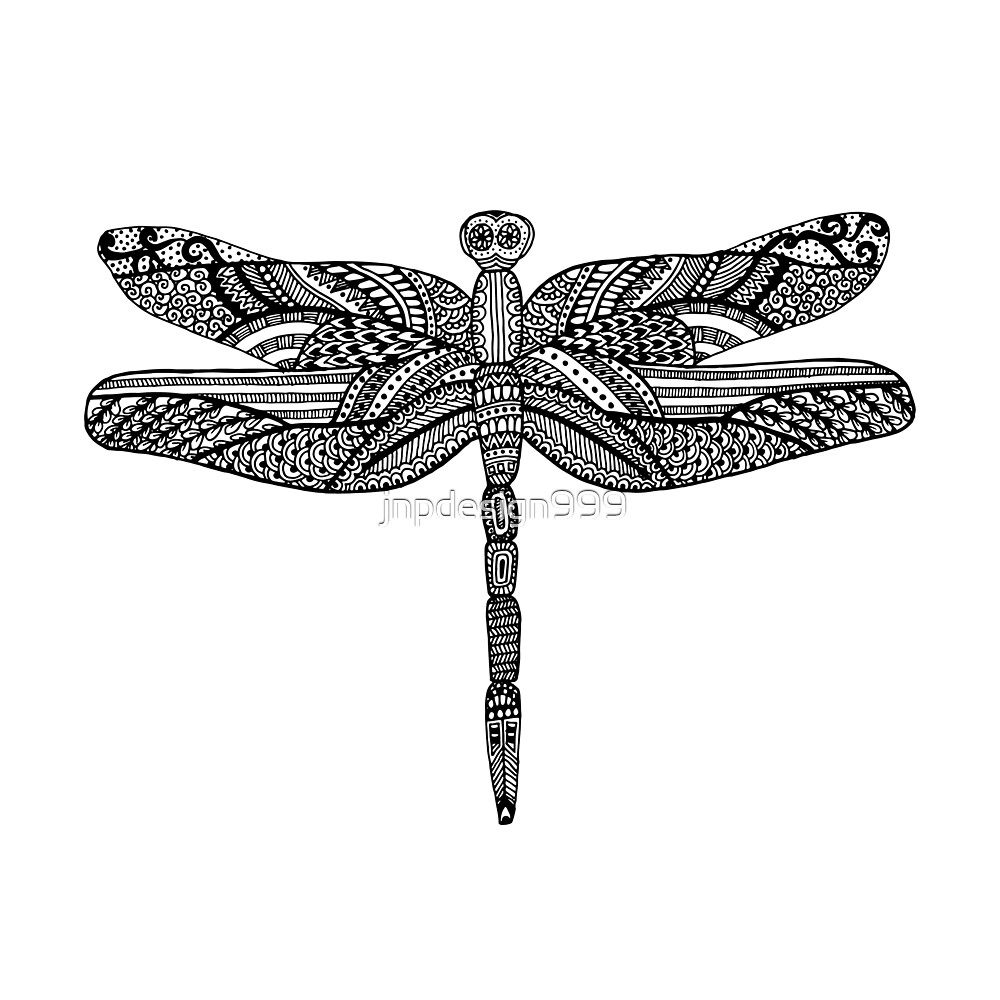 "Zentangle stylized dragonfly" by jnpdesign999 | Redbubble