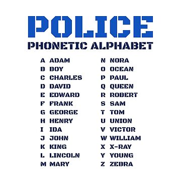 "Police Alphabet The Basics You Need to Know" Poster for Sale by ...