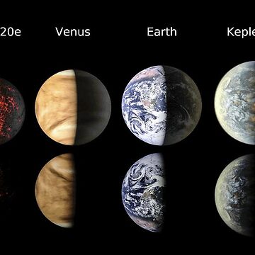 "Cool Contemporary Earth Comparison Chart Photography" Art Print for ...