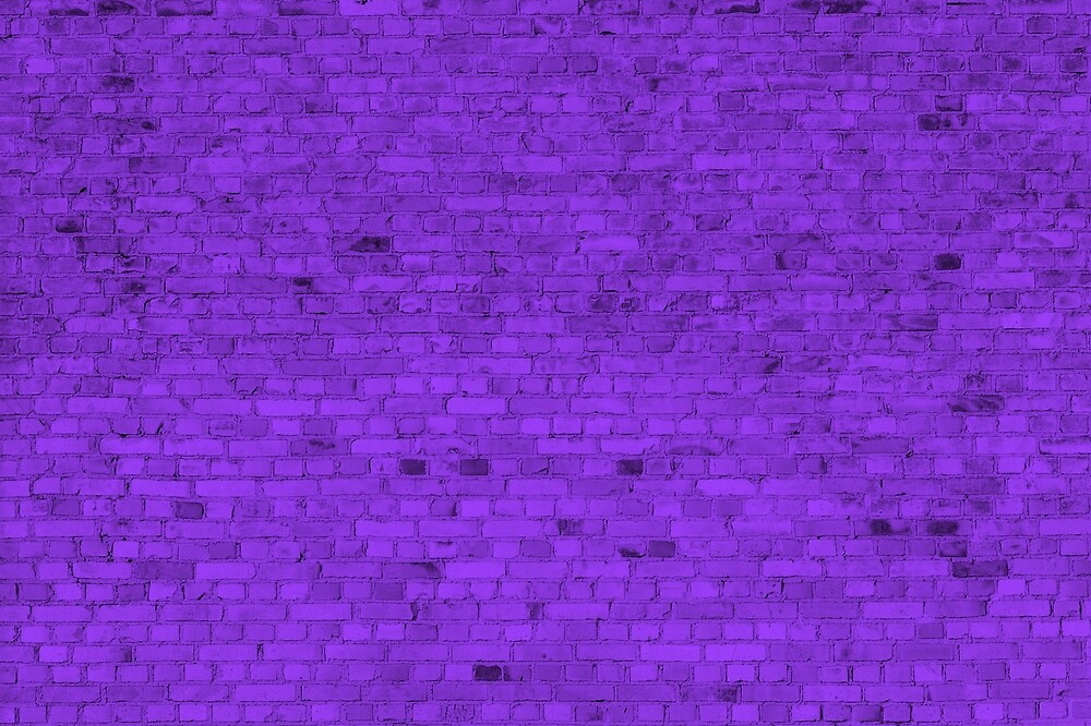 "Bright Neon Purple Brick Wall" by podartist | Redbubble