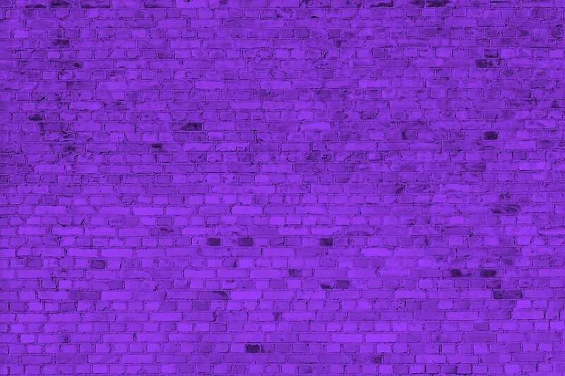 "Bright Neon Purple Brick Wall" by podartist | Redbubble