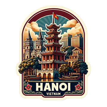 "Hanoi Vietnam" Sticker for Sale by LoveLabDesign | Redbubble