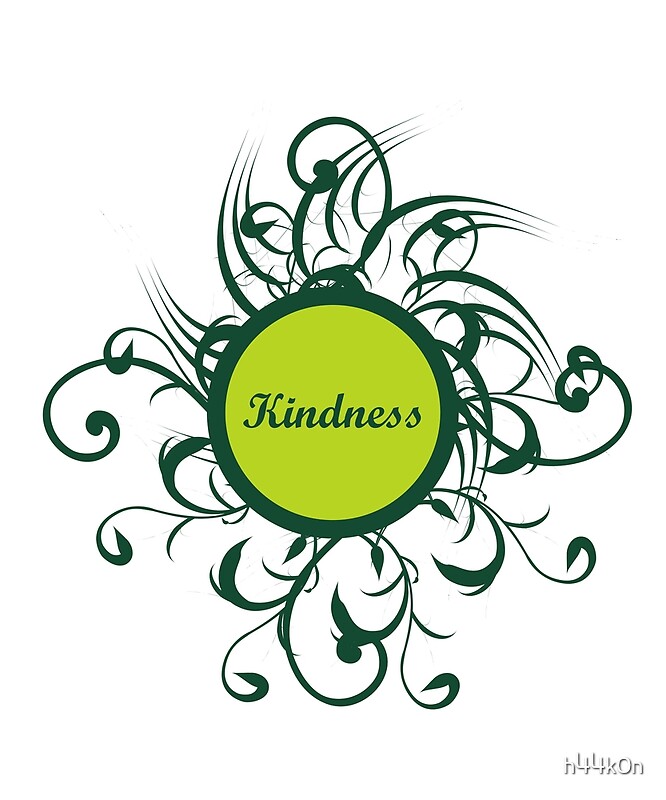"Kindness Cute Green Floral Happy Design" by h44k0n | Redbubble