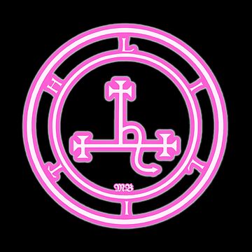 "Sigil of Lilith - pink/white " Sticker for Sale by MetalBlossom ...