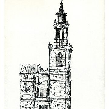 "Saint Stephen Walbrook , London , Pen and Ink" Sticker for Sale by ...