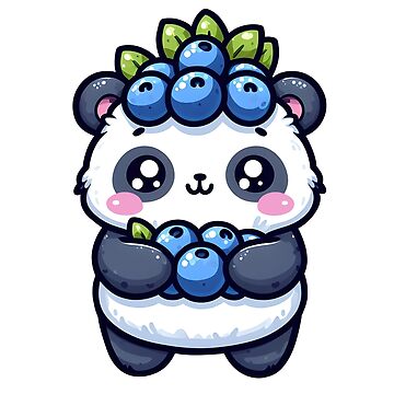 "Blueberry Panda" Sticker for Sale by Delidream | Redbubble
