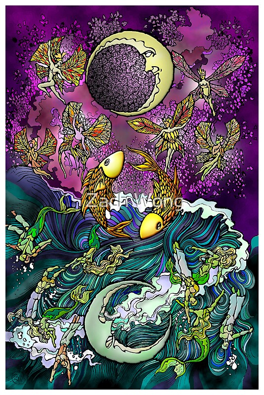 "Tarot - (18) Moon" by Zach Wong | Redbubble