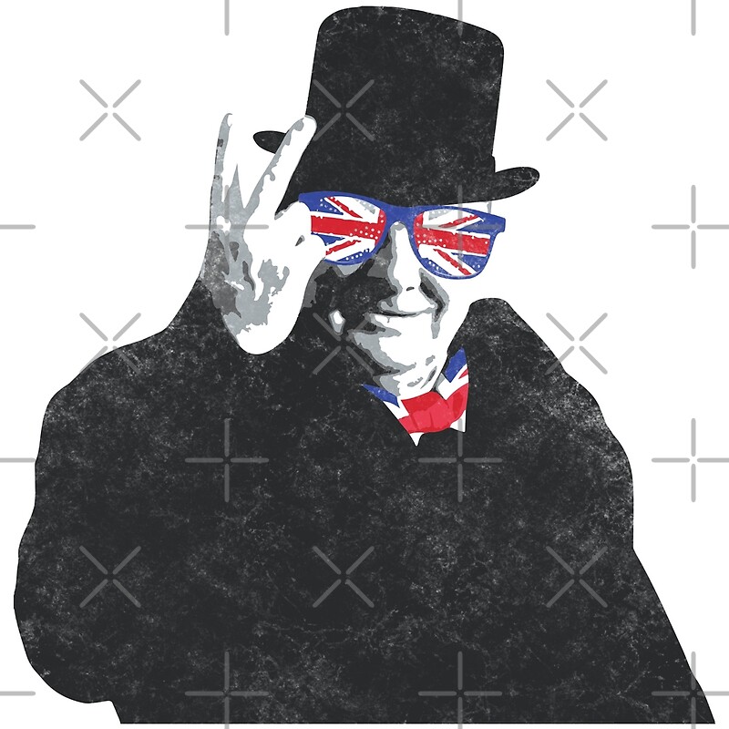 "Winston Churchill Patriotic Pose" by Paul Foreman | Redbubble