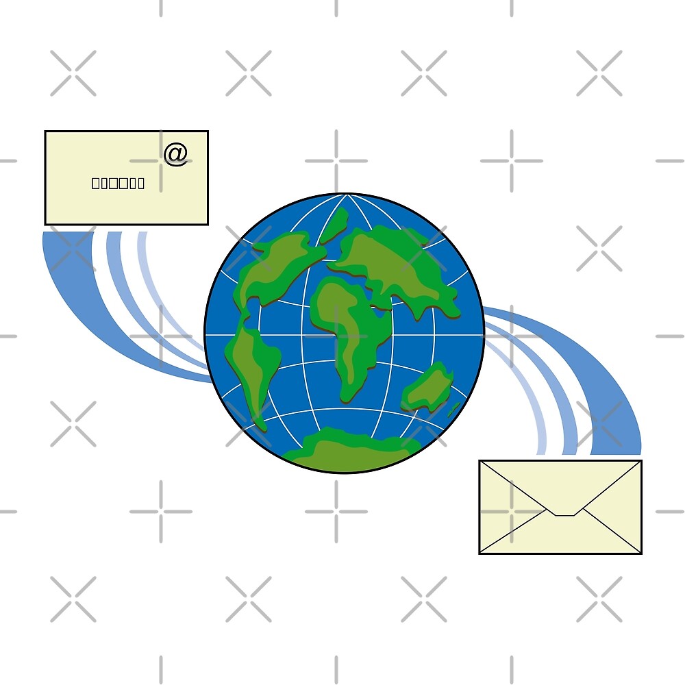 "Icon Email Globe Retro" by retrovectors | Redbubble