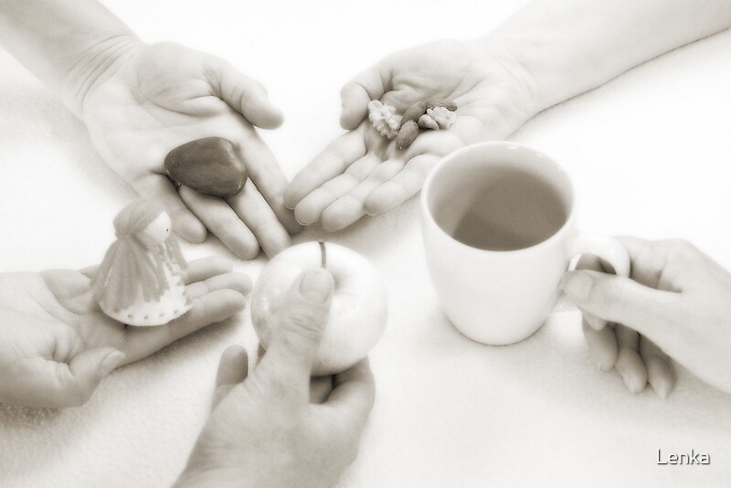 "Hands: Sharing" by Lenka | Redbubble