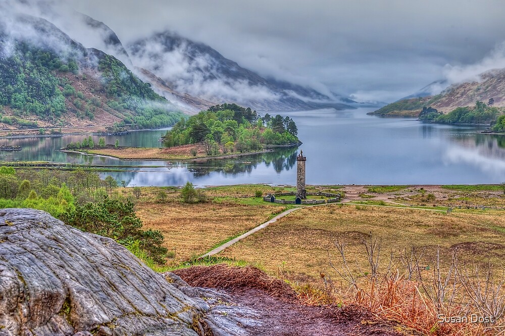 "Glenfinnan Monument At Loch Shiel, Highlands, Scotland" by Susan Dost ...