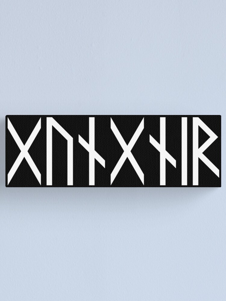 "Gungnir in Runes (name of Odin's magical spear)" Canvas Print by ...
