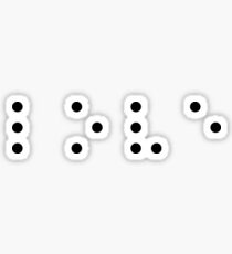 Braille Stickers | Redbubble