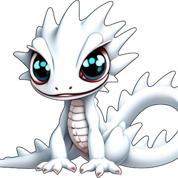 "Cute Kawaii White Dragonling" Sticker for Sale by Jatwaa | Redbubble
