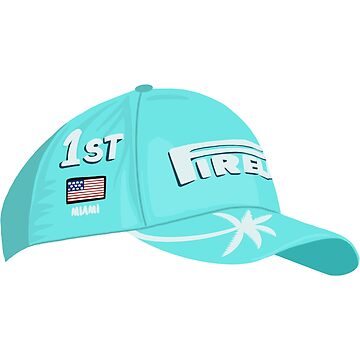 "Miami GP 1st place hat" Sticker for Sale by Jenna Bingham | Redbubble