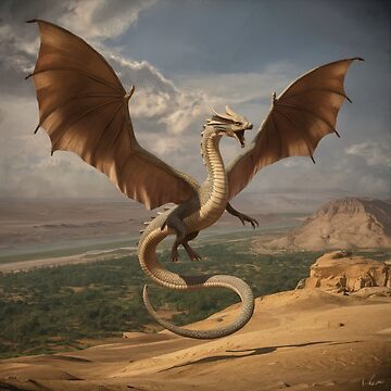 "Mythology in Egypt of titan dragon Akhekh flying" Sticker by Titan33 ...