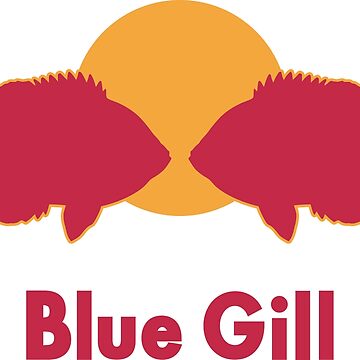 "Bluegill Face-off Logo | Panfish & Bass Fishing" Sticker for Sale by ...