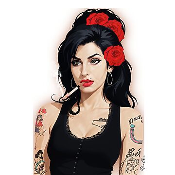 "Amy Winehouse - Gaze of Fame#1" Sticker for Sale by hen-c-art | Redbubble