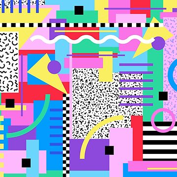 "Memphis Pattern 120 - Retro 90s / 80s" Sticker for Sale by GraphicWave | Redbubble