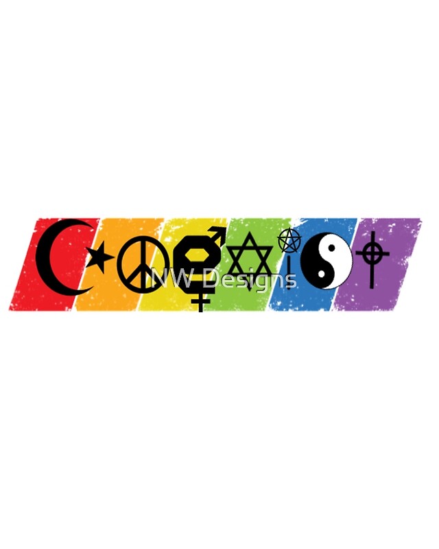"Rainbow CoExist" by NW Designs | Redbubble