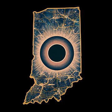 "Total Solar Eclipse Indiana 2024" Sticker for Sale by Micjr | Redbubble