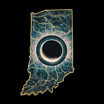 "Total Solar Eclipse Indiana 2024" Sticker for Sale by Micjr | Redbubble
