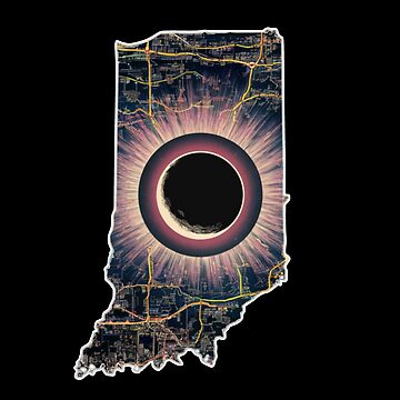 "Total Solar Eclipse Indiana 2024" Sticker for Sale by Micjr | Redbubble