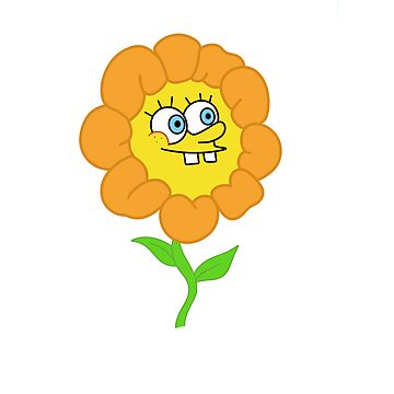"cute spongebob squarepants flower " Sticker for Sale by Stepketommie ...