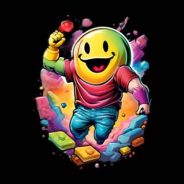 "Smiley Face Emoji Super Hero" Sticker for Sale by cybersalegoods ...