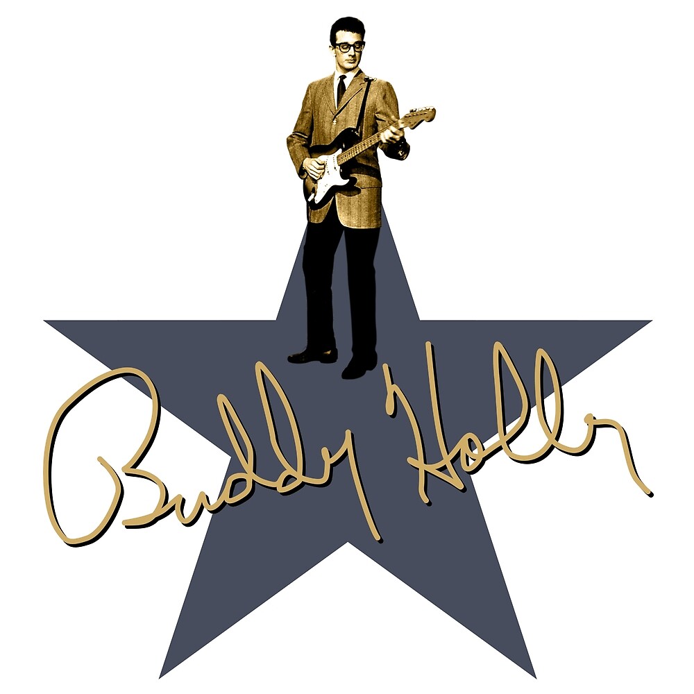"Buddy Holly - Signature" by DAVID RICHARDSON | Redbubble