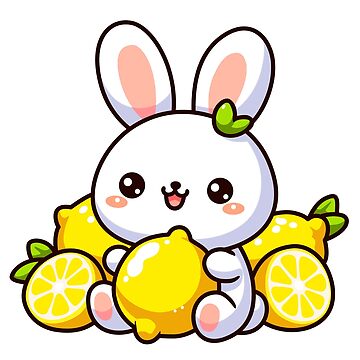 "Bunny with Lemon" Sticker for Sale by Delidream | Redbubble