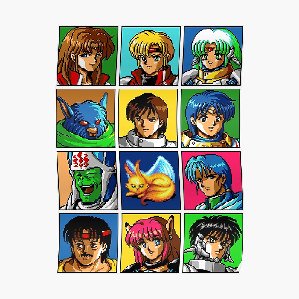 "Phantasy Star IV Characters" Poster by winscometjump | Redbubble