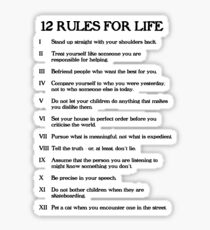 12 Rules for Life Stickers | Redbubble