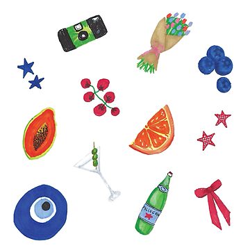 "Hand Drawn Summer Essentials Pack " Sticker for Sale by danie dee ...