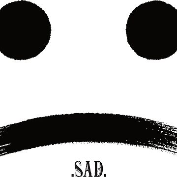 "Sad Face Art - Express Your Emotions" Sticker for Sale by Starbog ...