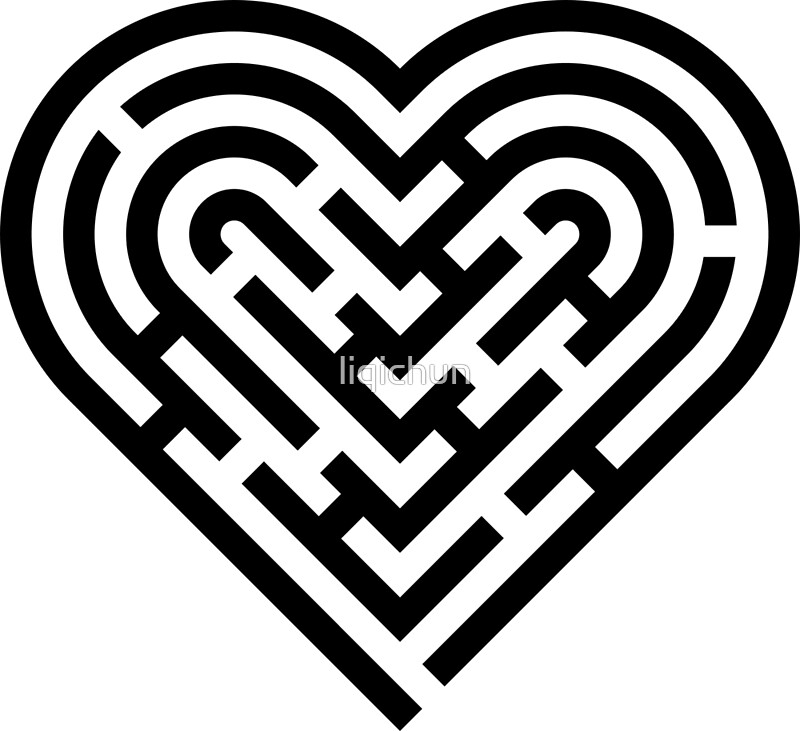 "Heart maze" by liqichun | Redbubble