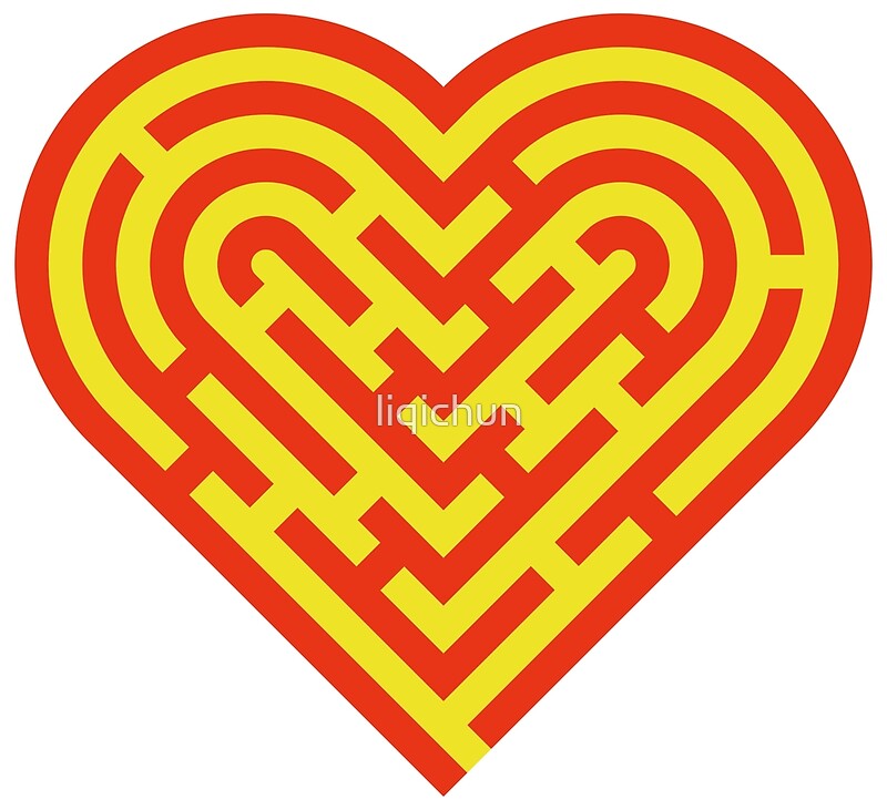 "Heart maze" by liqichun | Redbubble