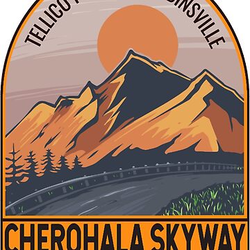 "Cherohala Skyway National Scenic Byways Retro Travel Emblem Active(3 ...