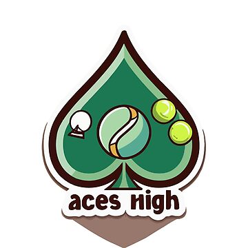 "Aces High Tennis Ball and Poker Theme Design" Sticker for Sale by ...