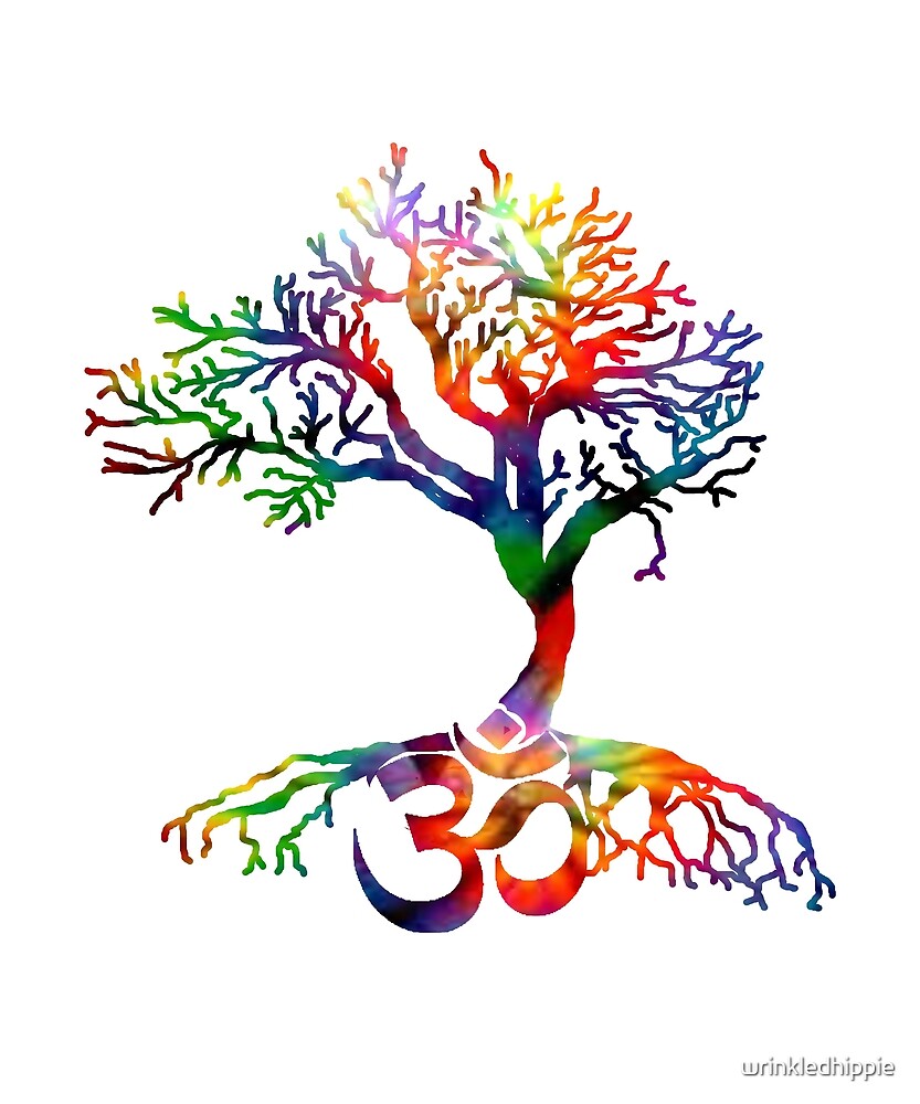 "Tree of Life Shirt, Yoga, Aum, Om, Ohm, Symbol, Tie Dye" by ...