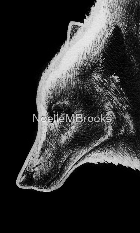 "Leucism: Arctic Wolf" by NoelleMBrooks | Redbubble