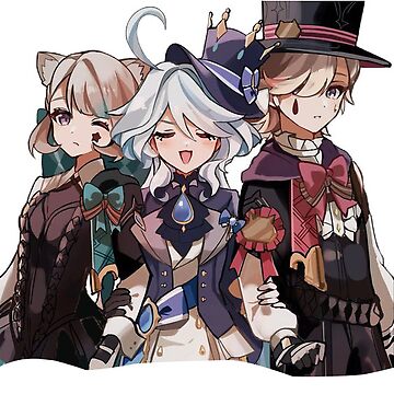 "arlecchino & furina" Sticker for Sale by SmithDarius | Redbubble