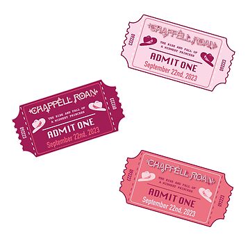 "Chapell Roan TRAFOAMP Ticket Stub Pack" Sticker for Sale by danie dee ...