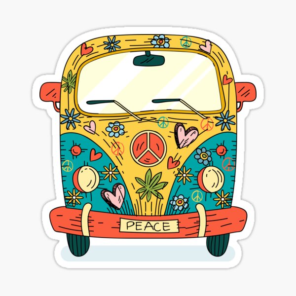 Hippie Stickers | Redbubble