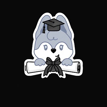 "Wolfchan grad sticker" Sticker for Sale by Doodl3studio | Redbubble
