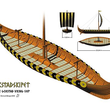 "Gokstad Viking Ship" Poster for Sale by Aasmund | Redbubble