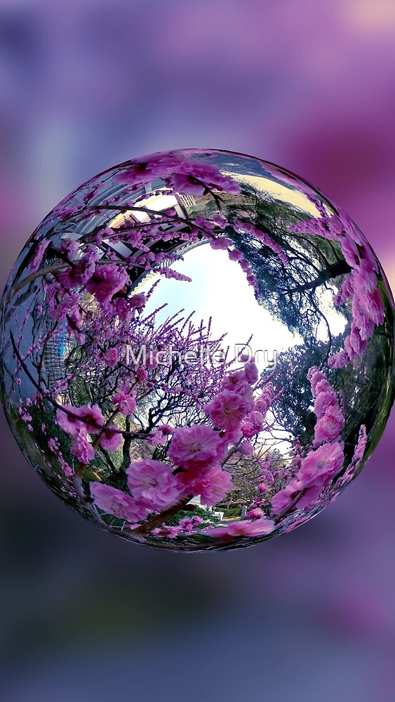 "Japanese Floral sphere" by Michelle Dry | Redbubble