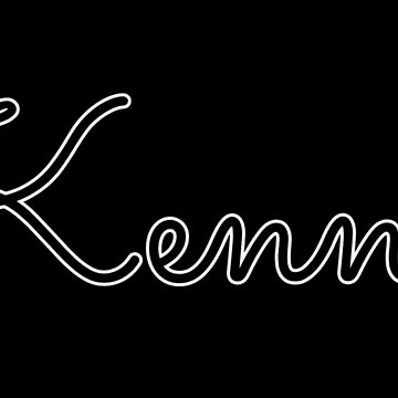 "Writing Kenna Name Label (Black)" Sticker for Sale by NormadWorld ...